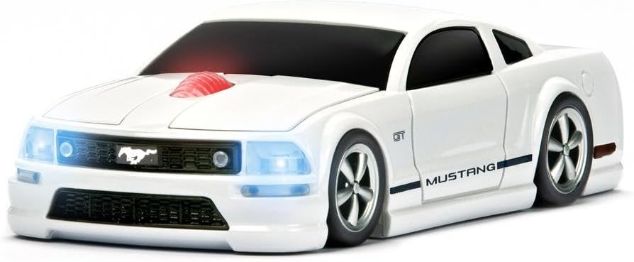 Amazon.com: Road Mice Wired Mustang GT Series Car Mouse (White ...