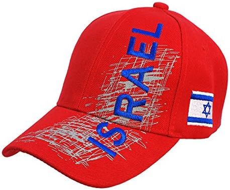 Amazon.com: Israel Embroidered Red Baseball Cap Hat Fashion With Israel ...