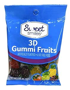 Amazon.com : Sweet Smiles 3D Gummi Fruits 3.95 oz : Grocery & Gourmet Food