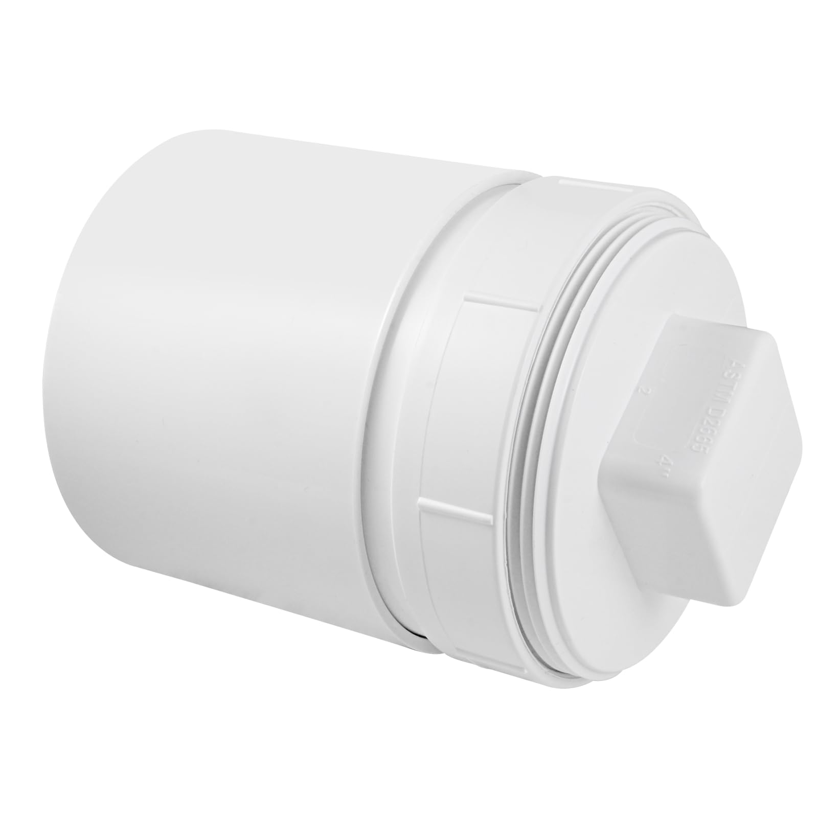 4" Sewer Cleanout Adapter with Plug Pipe Fitting, PVC DWV Flush Sewer ...