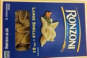 Amazon.com : Ronzoni Large Shells Non GMO 16 Oz. Pack Of 3. : Grocery ...