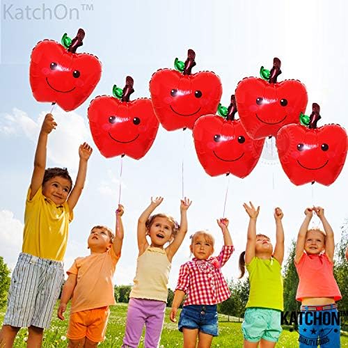 Apple Party Decorations – Large, Pack of 10 | Red Apple Mylar Balloons ...