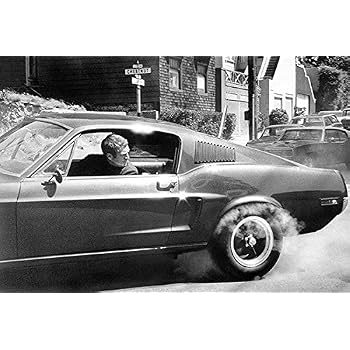 Amazon.com: Bullitt Movie Poster, Car Chase, Steve McQueen, Dramatic ...