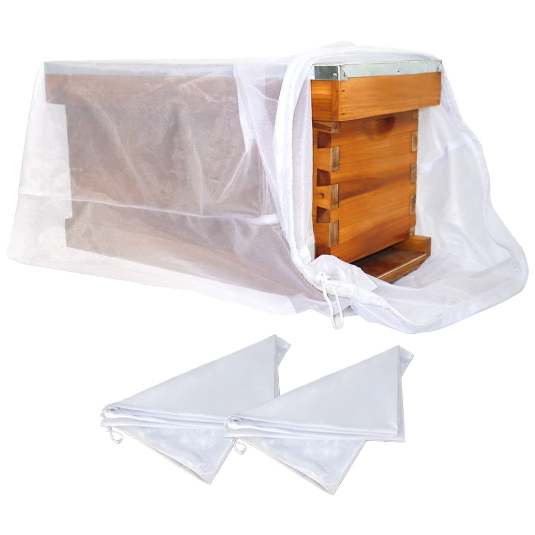 BeeCastle 2 Pieces Bee Hive Nuc Mesh Transport Bag Packing Net Bag ...