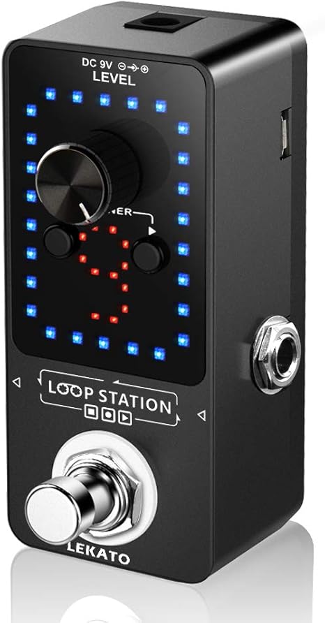 LEKATO Guitar Looper Effect Pedal Loop 9 Loops Station with USB Cable ...