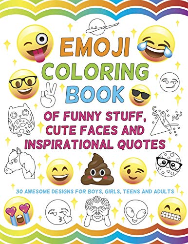 Amazon.com: Emoji Coloring Book of Funny Stuff, Cute Faces and ...