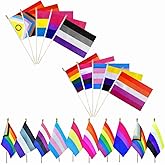 Amazon.com : Consummate 70 Pack Rainbow Pride Flag Set Small Mini Gay ...