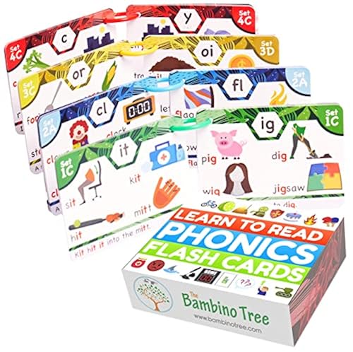 Phonics Flash Cards - Learn to Read in 20 Phonic Stages - Digraphs CVC ...