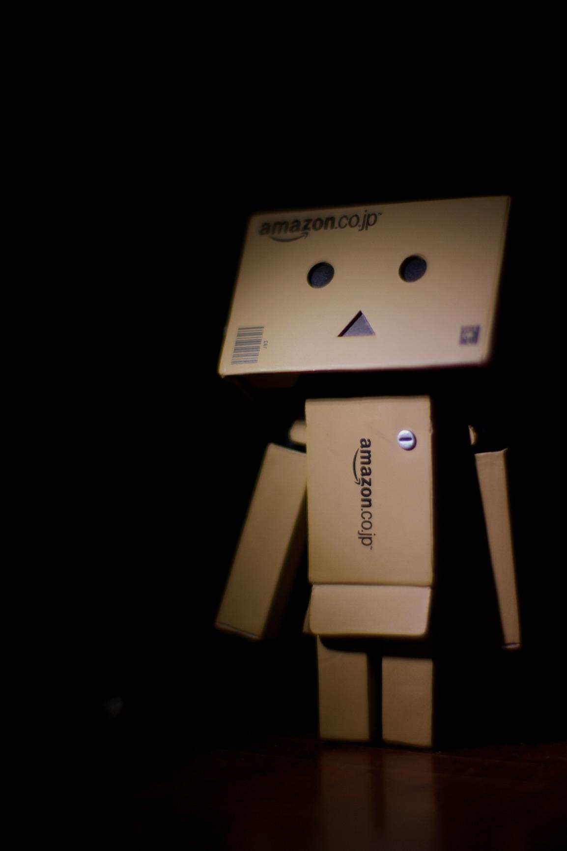 Amazon Box Robot Sad