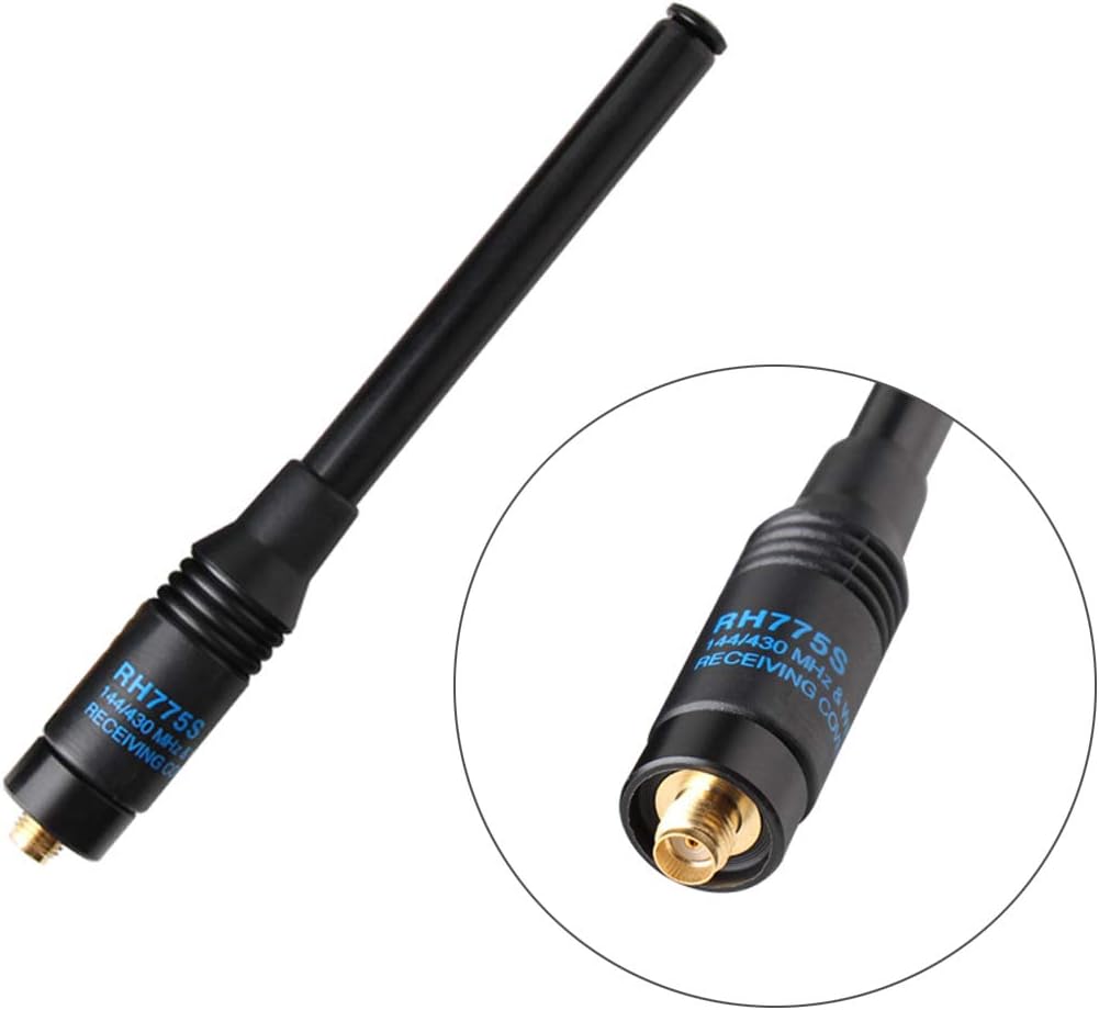 Walkie Talkie Antenna Huanuo RH775 SMA-M Dual Band VHF UHF High Gain ...