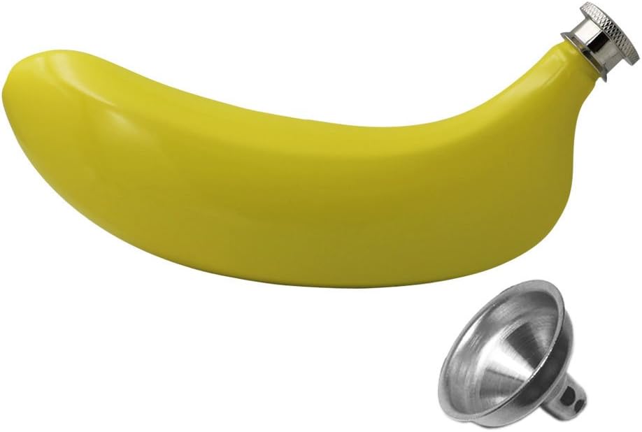 Amazon.com | JUJOR Tropic Go Banana Stainless Steel Hip Flask 5 oz ...