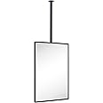 Amazon.com: TEHOME Ceiling Mount Mirrors for bathrooms Suspend Black ...