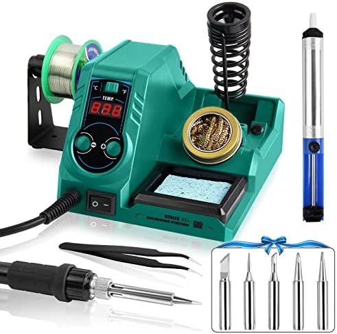 Soldering Iron Station Kit, Soldering Station 130W 110V Auto Sleep, 5 ...