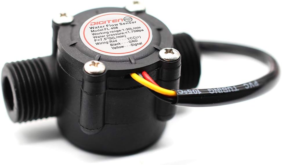 DIGITEN G1/2″ Water Flow Hall Sensor Switch Flow Meter Flowmeter ...