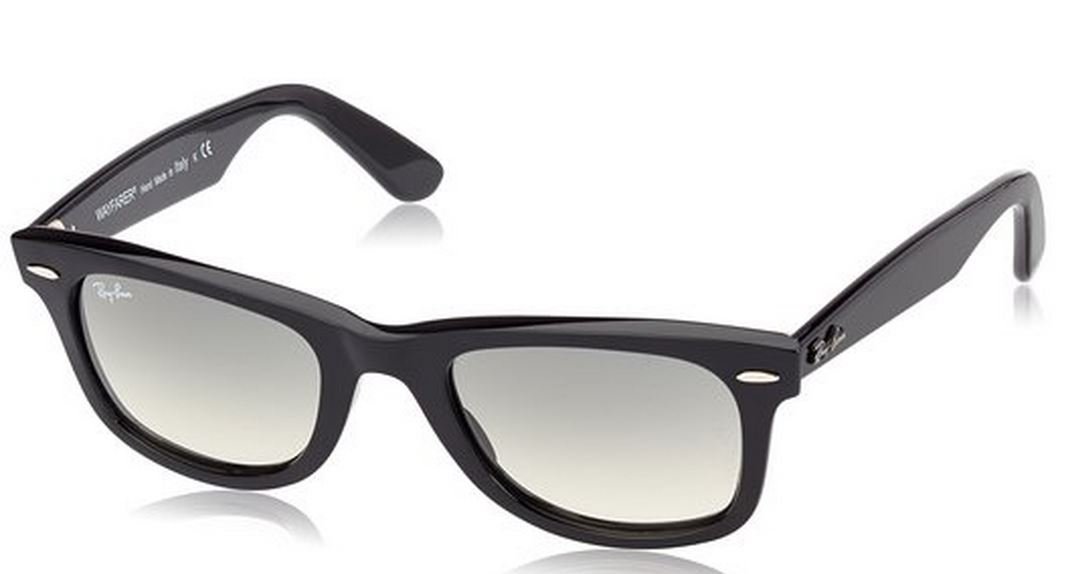 Ray-Ban RB2140 Original Wayfarer Square Sunglasses, Black/Crystal Grey ...