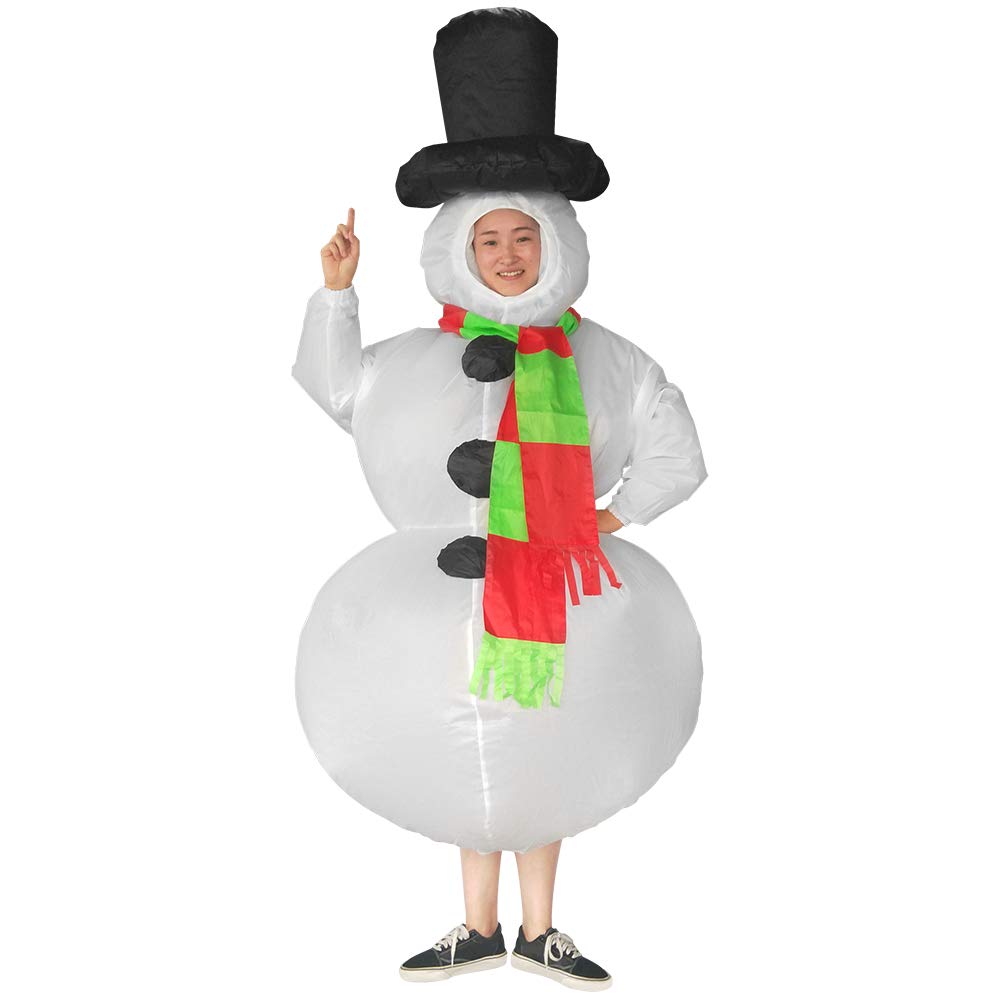 Inflatable Snowman Costume, Blow Up Fancy Dress Costume, Unisex Adult ...