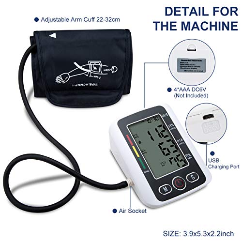 Blood Pressure Monitor,Digital BP Cuff Blood Pressure Cuff Voice ...