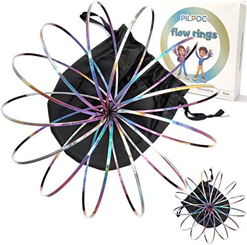 PILPOC Flow Ring Infinity Loop Spinner - Arm Slinky Flow Toys for ...