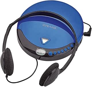 Amazon.com: Craig Electronics Personal CD Player with Headphones, Blue ...