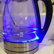 Amazon.com: Hamilton Beach 40865 Glass Electric Kettle, 1.7-Liter ...