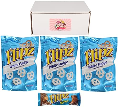 Flipz Chocolate Covered Pretzels (Pack of 3) + Free Flipz Bar (White ...