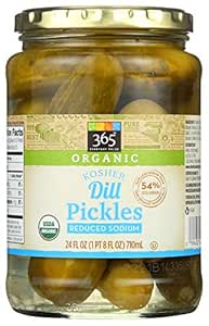 Amazon.com : 365 Everyday Value, Organic Dill Pickles Reduced Sodium ...