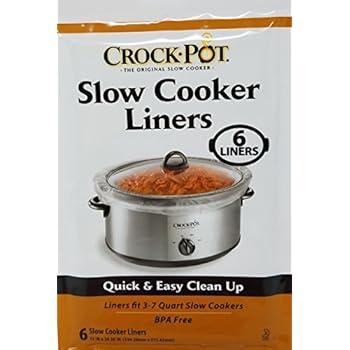Amazon.com: Crock Pot Slow Cooker Liners, 30 Liners fit 3-7 Quart (5 ...