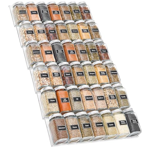 Lifewit Plastic Adjustable Spice Drawer Organizer, Expandable Spice ...