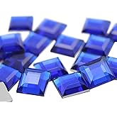 Amazon.com: Allstarco Flat Back Square Acrylic Rhinestones 15mm Plastic ...