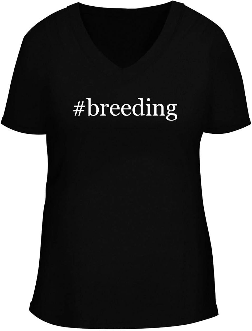 Amazon.com: #breeding - Women's Soft & Comfortable Hashtag Deep V-Neck ...