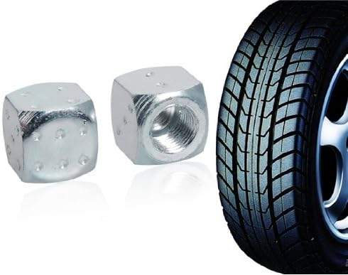 4 Dice Insert Valve Dust Caps (Silver) – BigaMart
