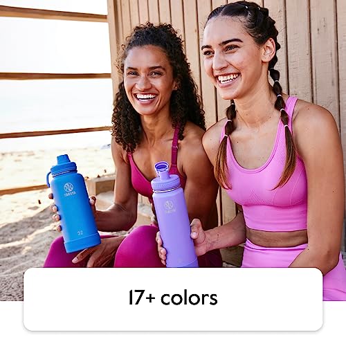 Takeya Actives Insulated Stainless Steel Water Bottle with Spout Lid ...