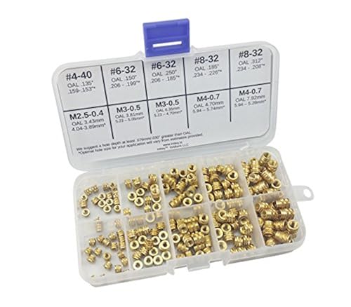 [initeq] Threaded Heat Set Inserts for Plastics Combination (Imperial ...