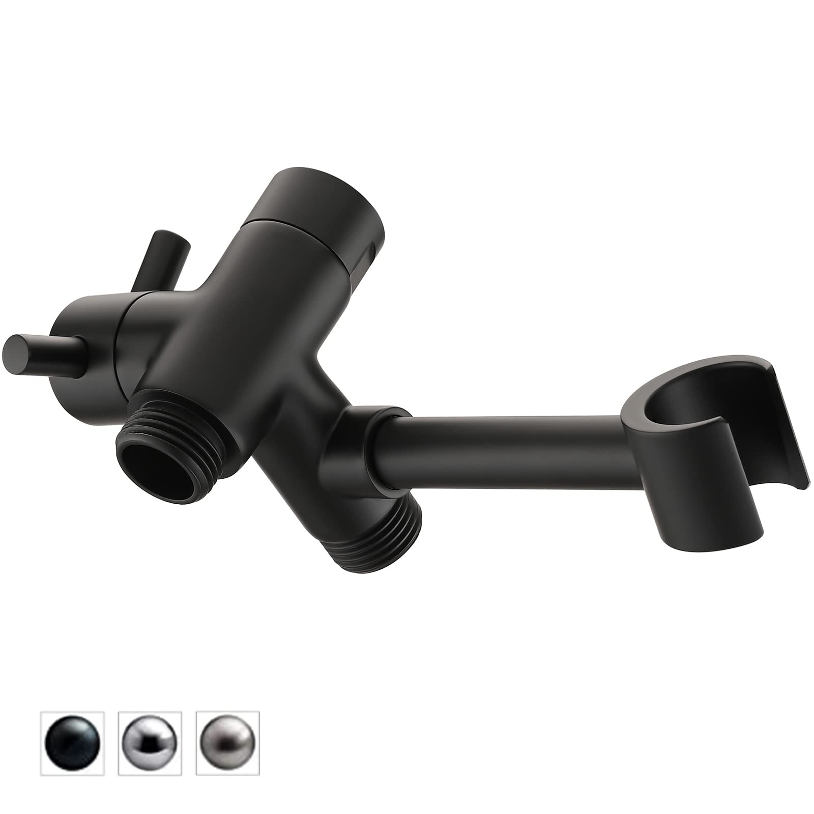PDPBath Solid Brass Shower Arm 3 Way Shower Diverter Valve for Hand ...