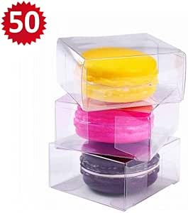 JCXGRVC 50pcs Clear Single Macaron Box for Wedding Favors Baby Show 2. ...