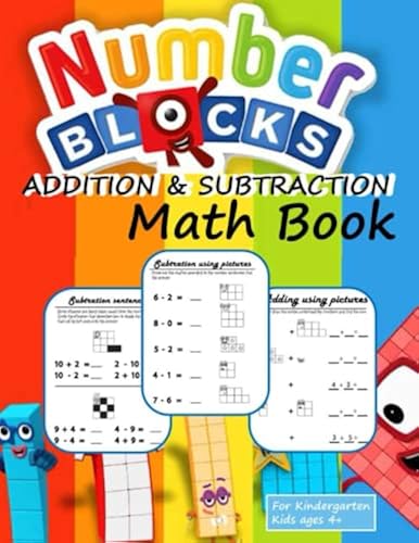 Numberblocks Addition & Subtraction Math Book: Numberblocks Activity Book for Kids Ages 3-6 ...