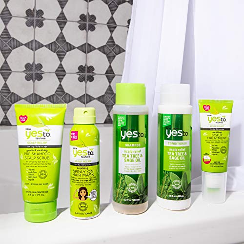 Yes To Tea Tree Pre Shampoo Scalp Scrub, 6 Fl Oz - Gently Exfoliates ...