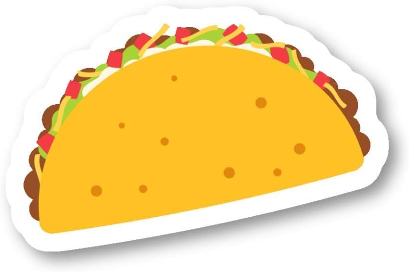 Amazon.com: Taco Sticker Taco Stickers - 3 Pack - Set of 2.5, 3 and 4 ...