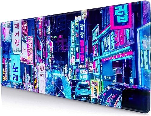 Night Japanese Neon Tokyo Street Gaming Mouse Pad - (70×30cm) - For ...