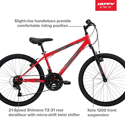 Huffy Stone Mountain Hardtail Mountain Bike, 24 Inch, 21-Speed ...