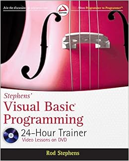 Stephens' Visual Basic Programming 24-Hour Trainer: Stephens, Rod: 9780470943359: Amazon.com: Books