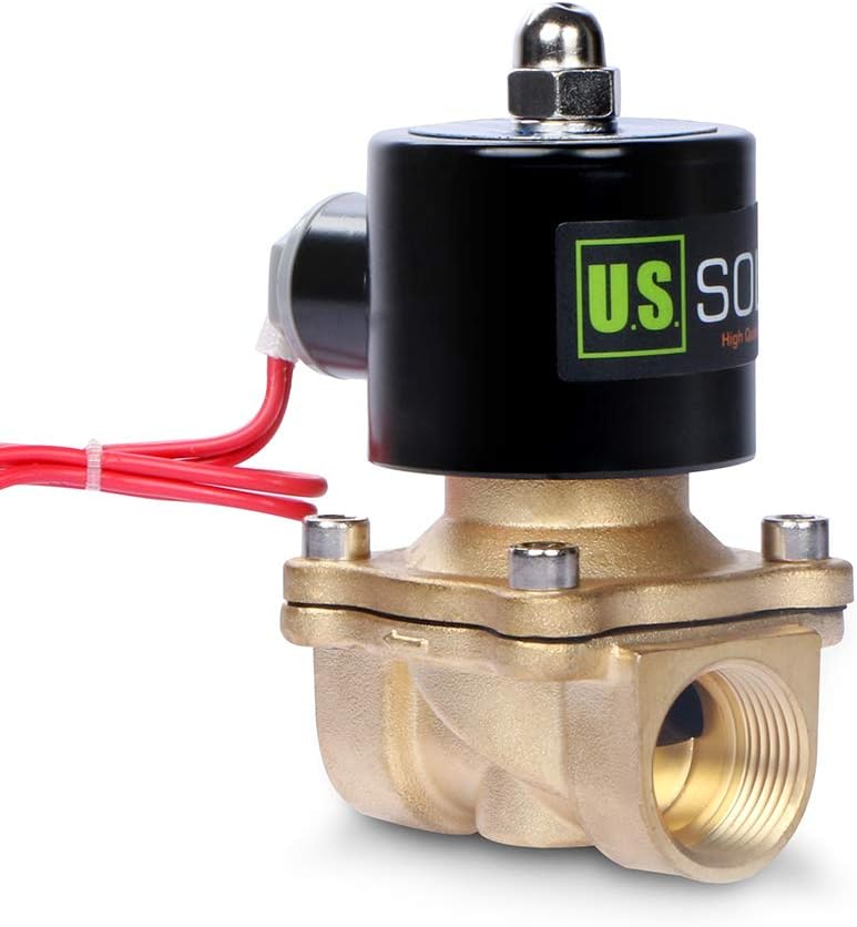 U.S. Solid 220V AC 3/4" G Válvula de solenoide eléctrica Latón Normalmente Cerrado Solenoid ...