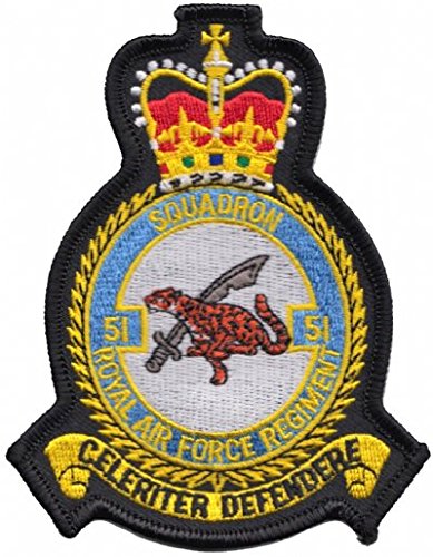 No. 51 Squadron RAF Regiment Royal Air Force MOD Crest Embroidered ...