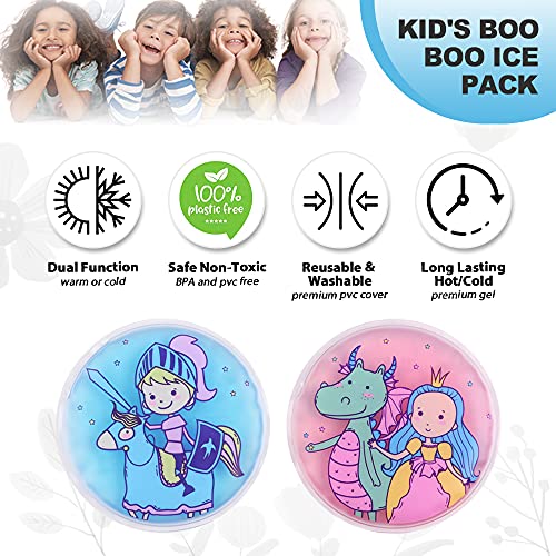 Hilph Kids Ice Packs for Boo Boos, 2 Boo Boo Ice Packs for Kids Toddler ...