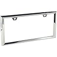 Amazon.com: Creathome 3D Chrome License Plate Frames, Pure Zinc Alloy ...