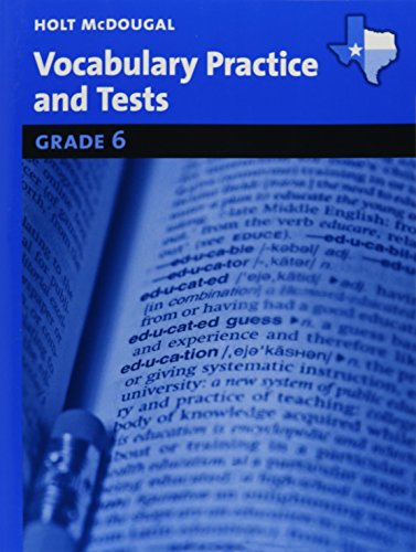 Holt McDougal Literature: Vocabulary Practice Grades 6-8: MCDOUGAL ...
