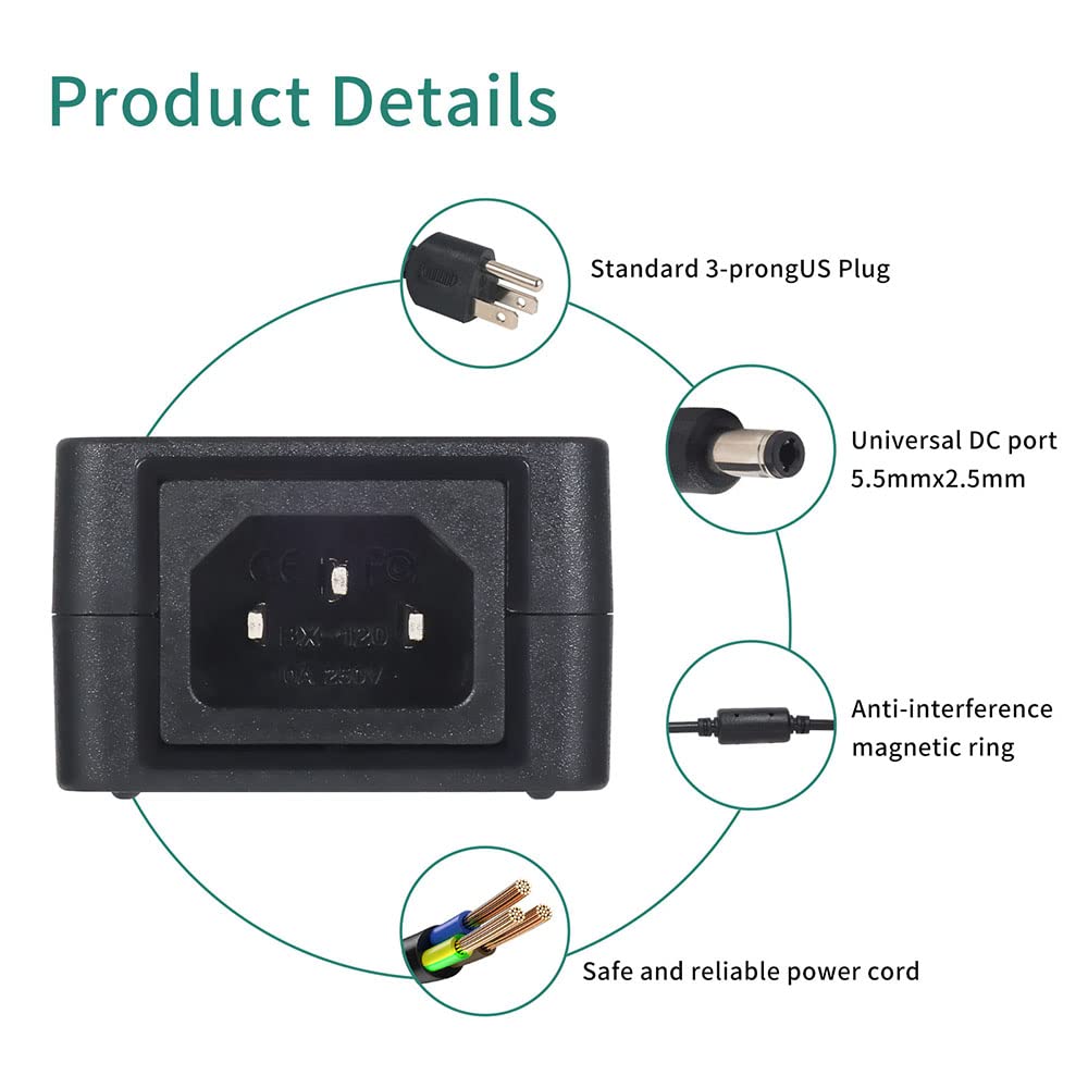 Mua 24V 5A DC Power Supply Adapter 100-240V AC to DC Converter 24 Volt ...
