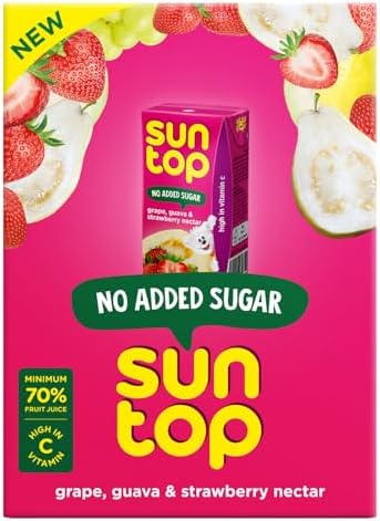 سعر Suntop Grape, Guava & Strawberry no added sugar, 18 x 125 ml فى ...