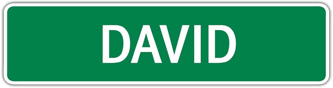 Amazon.com: David Name Street Sign Gift Wall Décor Novelty Man Cave ...