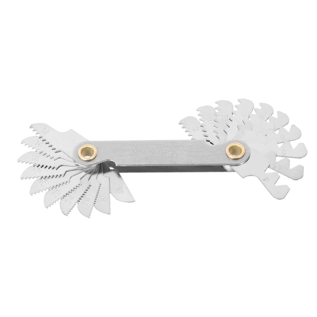 sourcing map Screw Thread Pitch Cutting Gauge Tool Imperial 55 Degree 4 ...